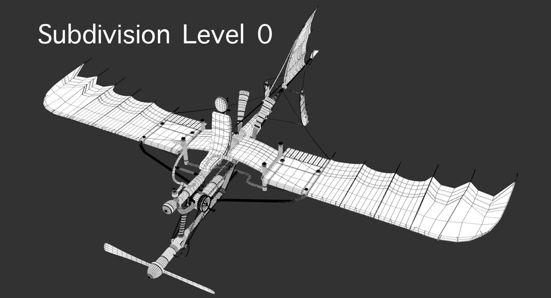 3d Model Rigged Flying Bicycle