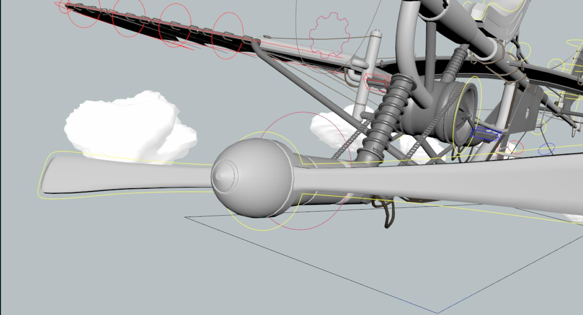 3d Model Rigged Flying Bicycle