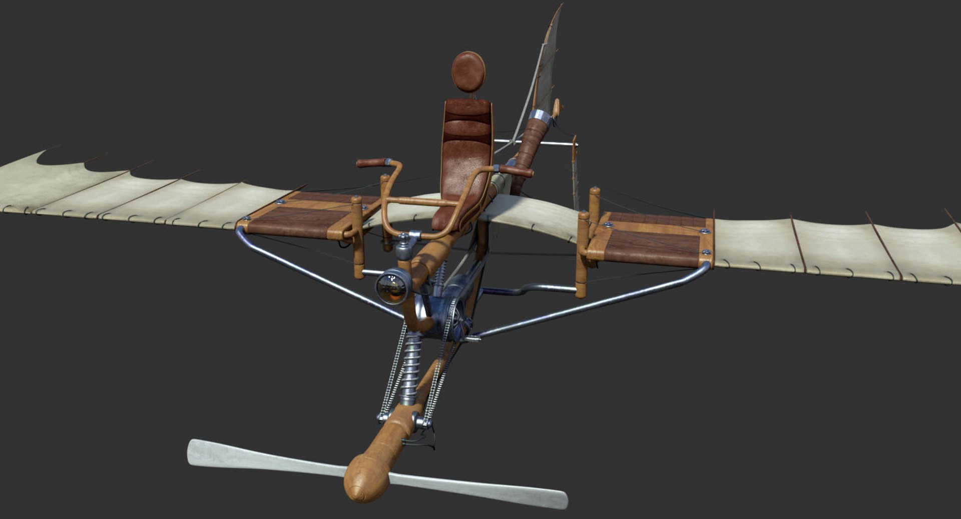 3d Model Rigged Flying Bicycle
