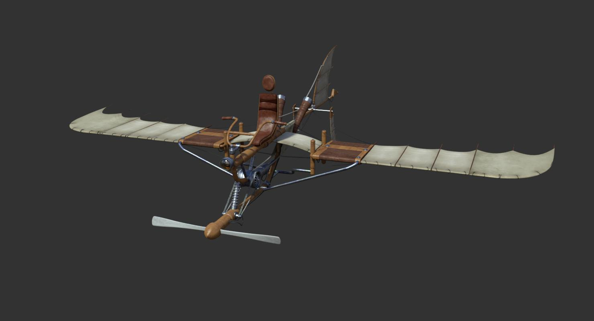 3d Model Rigged Flying Bicycle