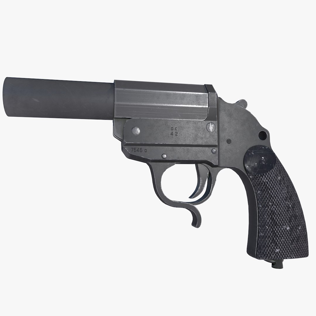 LP34 Flare Gun Leuchtpistole 34 3D Model - TurboSquid 1769963