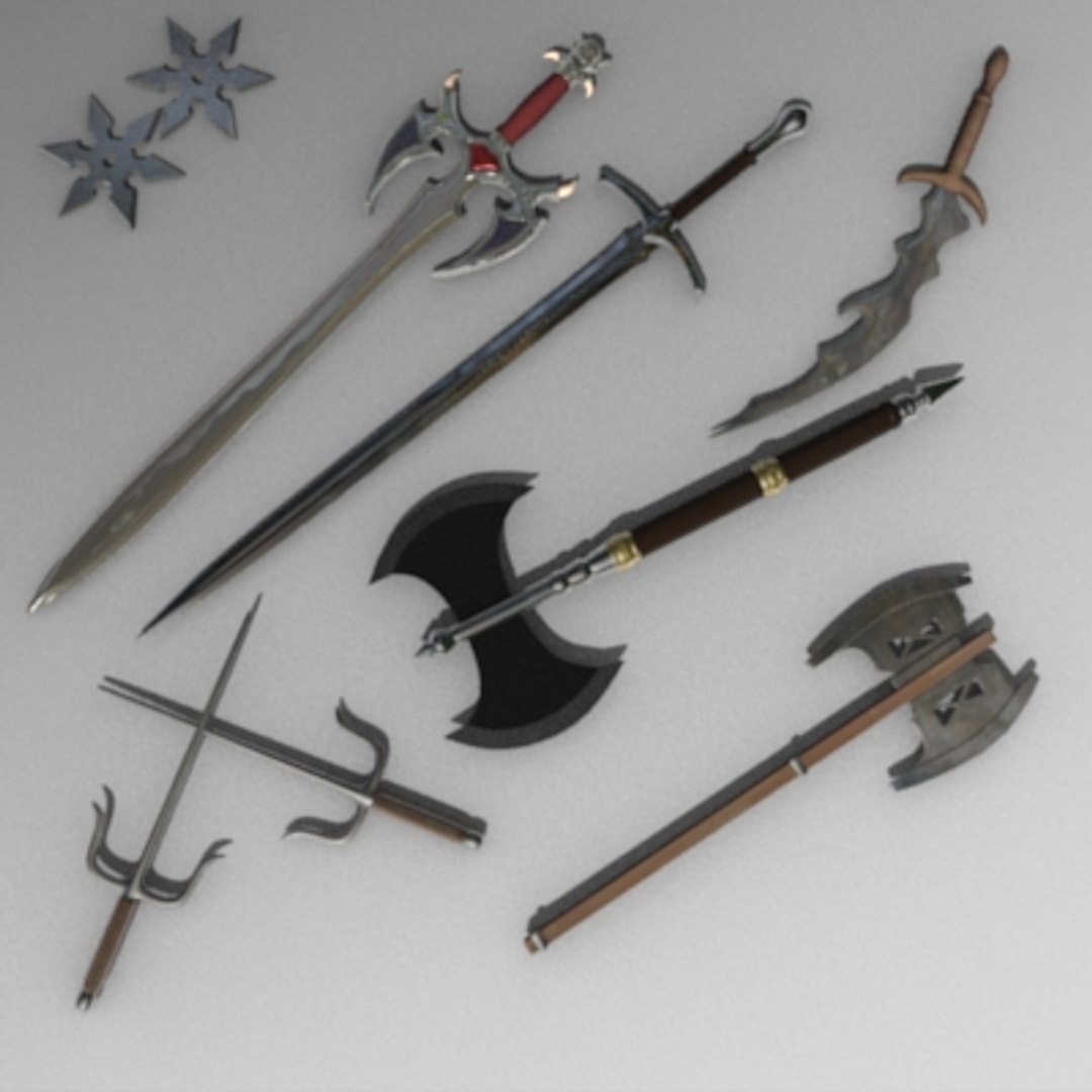 3d Swords Weapons