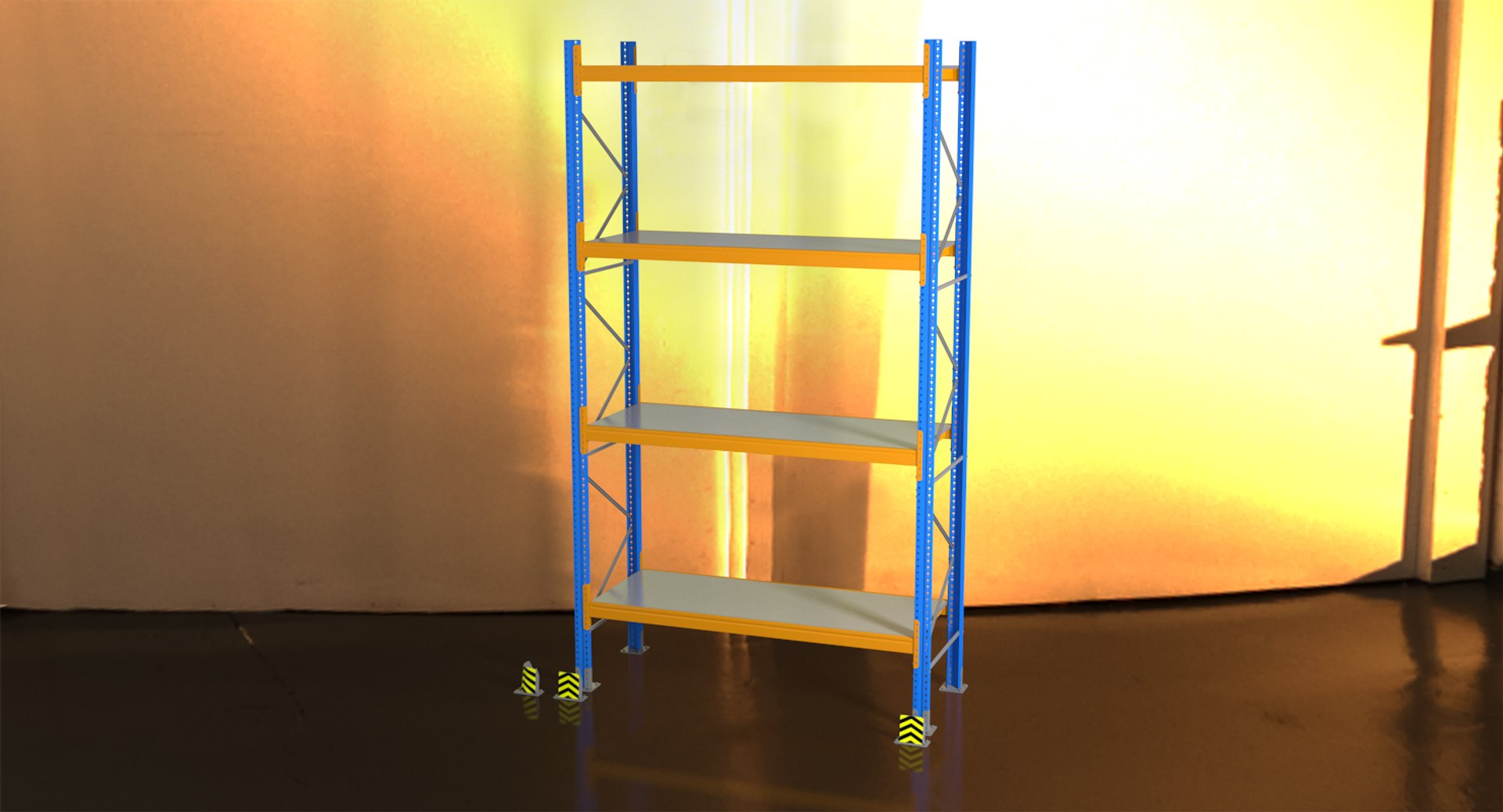 3d model of storage shelf