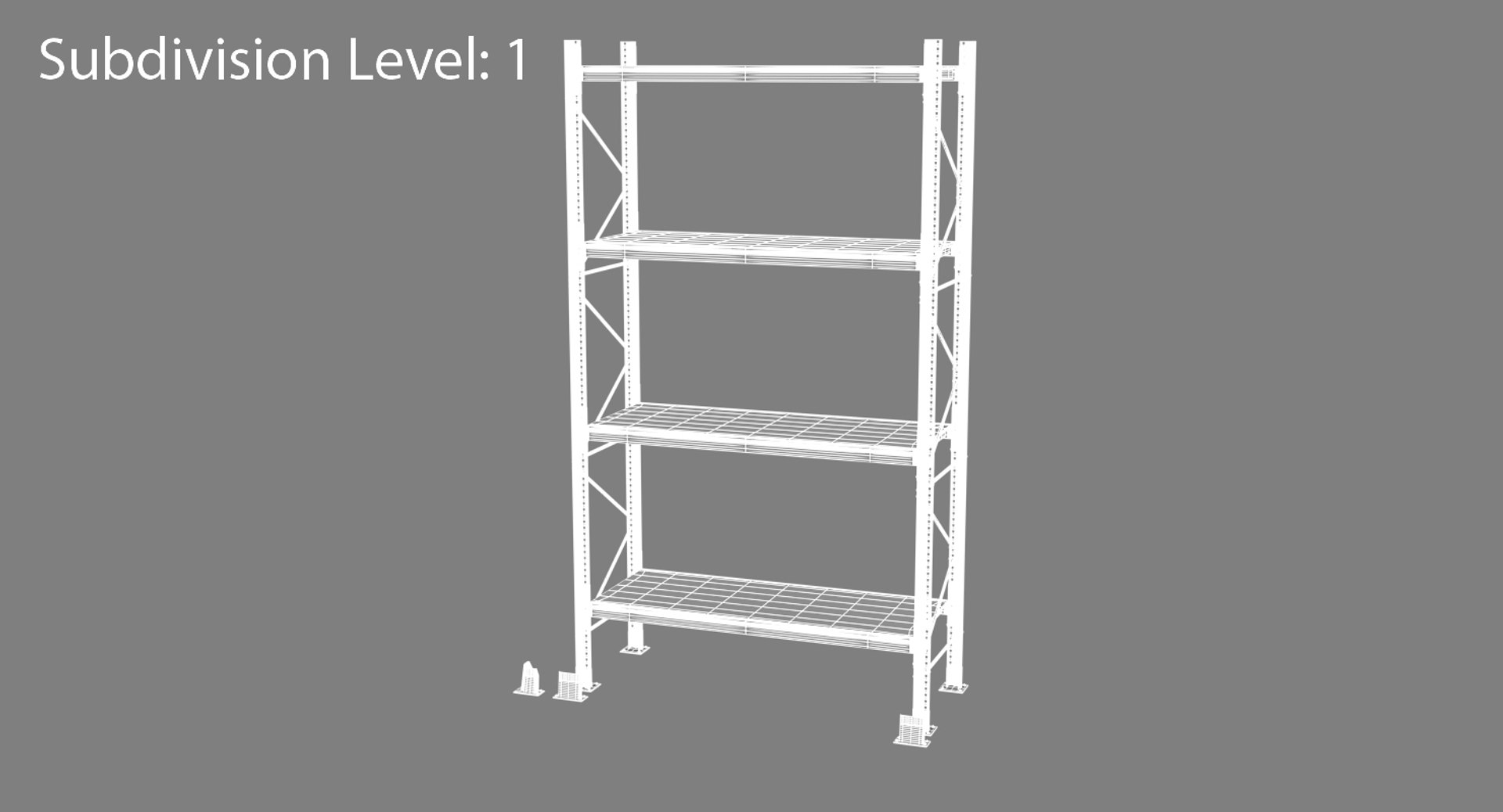 3d Model Of Storage Shelf