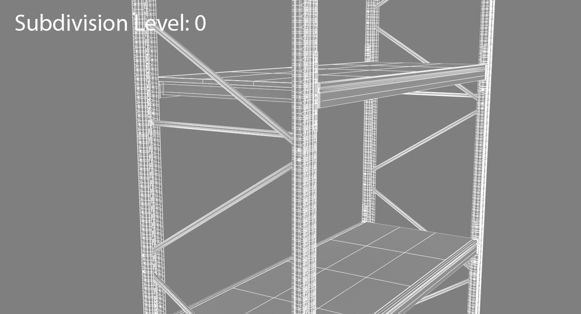 3d Model Of Storage Shelf