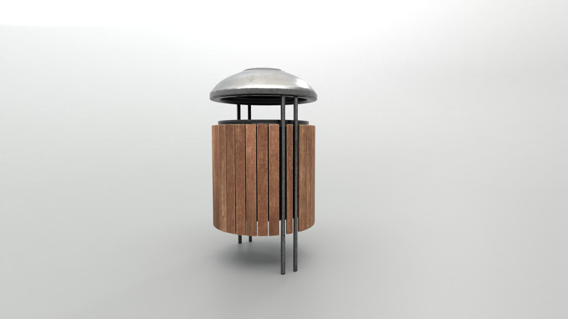 3D Modern Timber Street Bin Vol 04 - 4K Textures Game-Ready PBR - TurboSquid 2369073