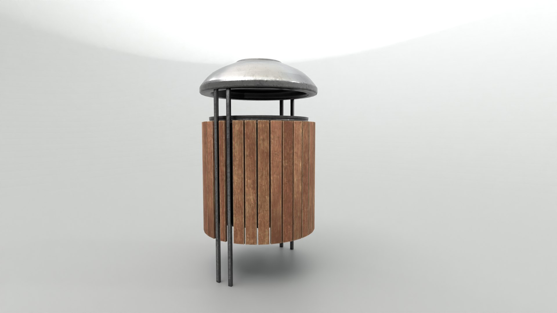3D Modern Timber Street Bin Vol 04 - 4K Textures Game-Ready PBR ...