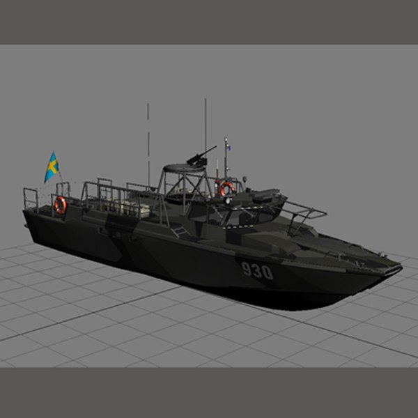 3d model stridsbat 90h