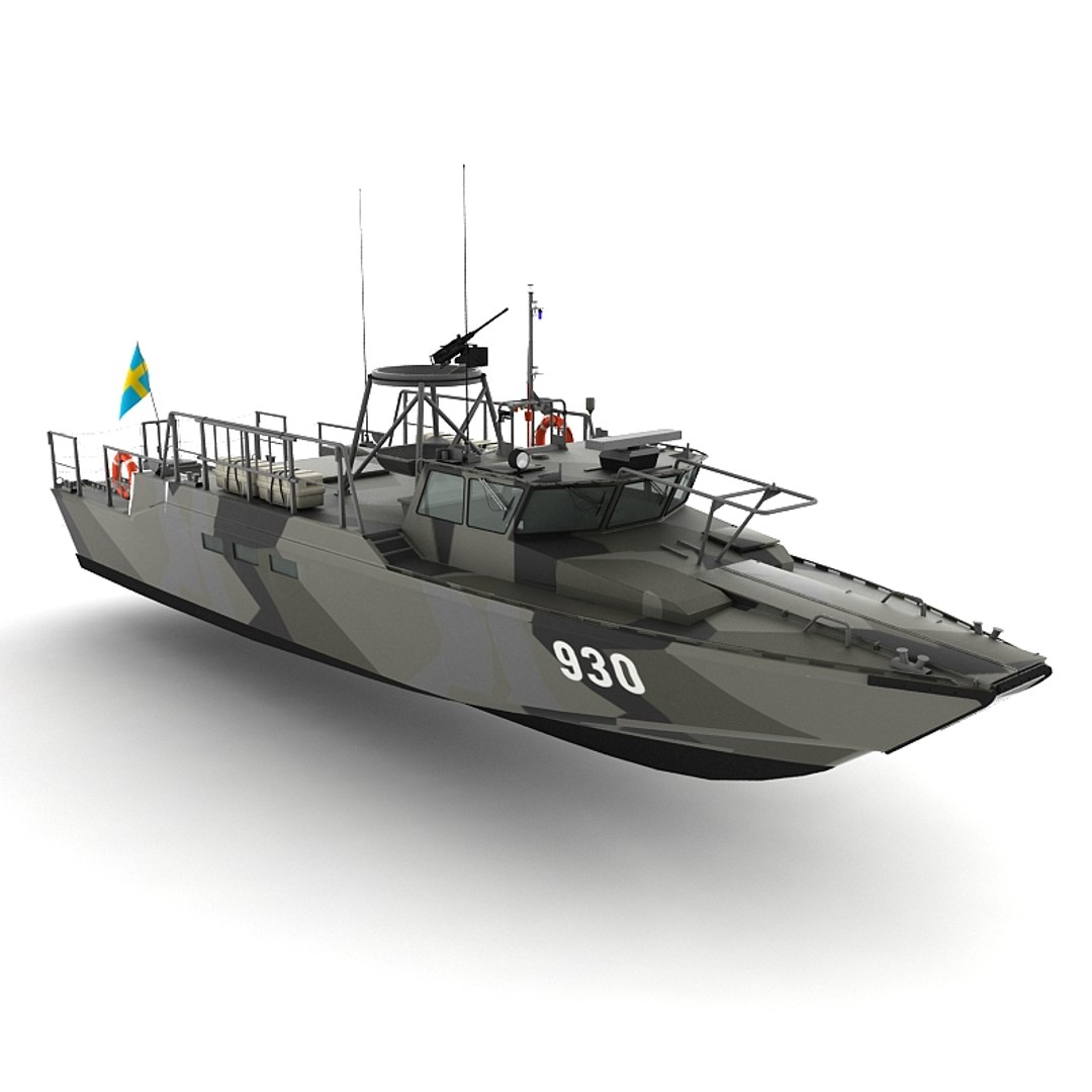 3d model stridsbat 90h