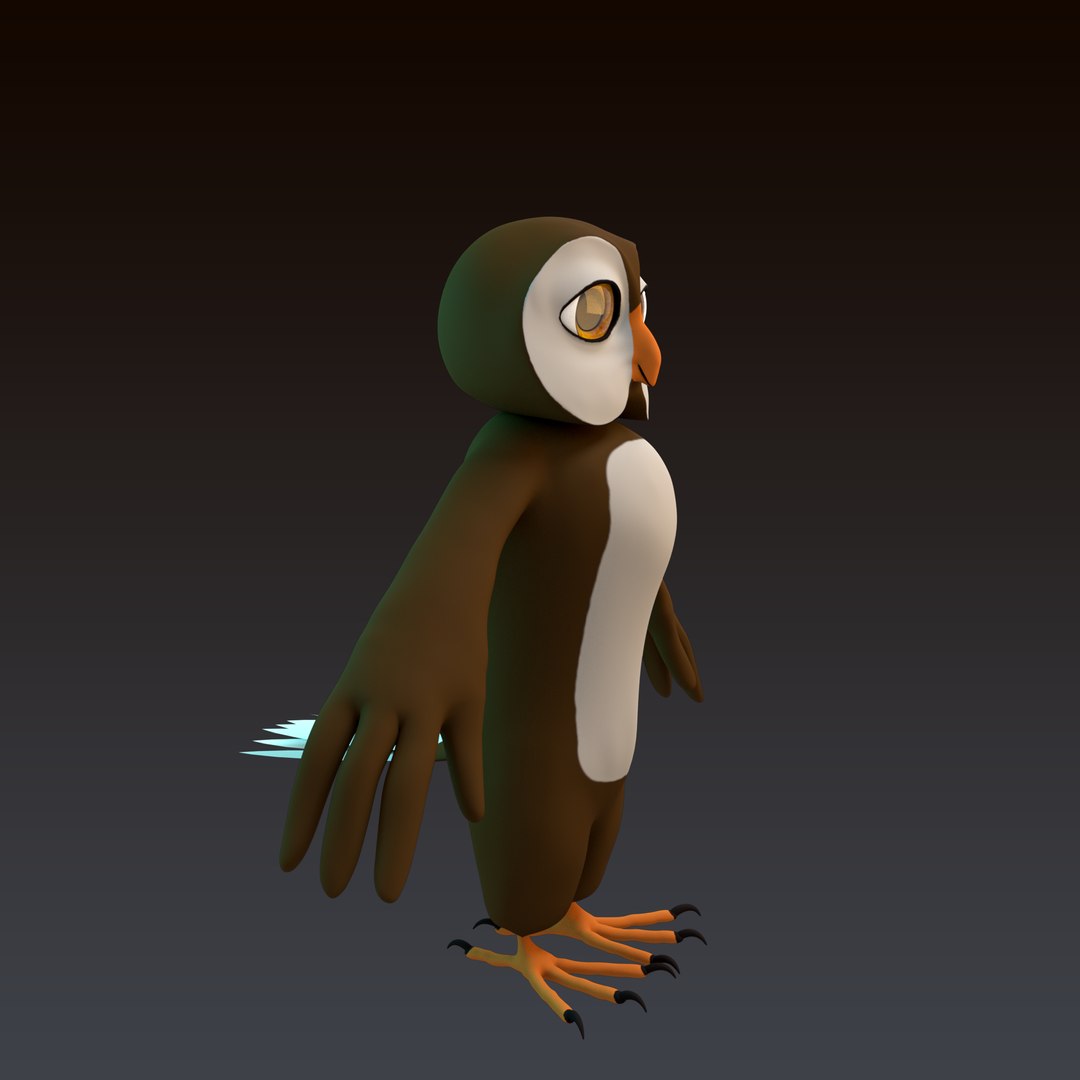 3D Stylized Owl NoRig - TurboSquid 2012666