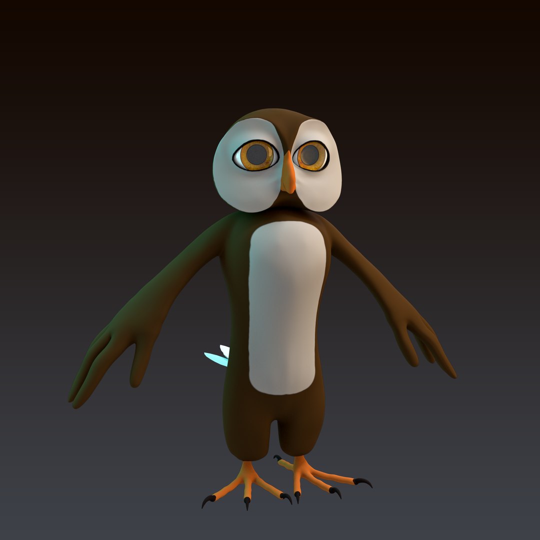 3D Stylized Owl NoRig - TurboSquid 2012666
