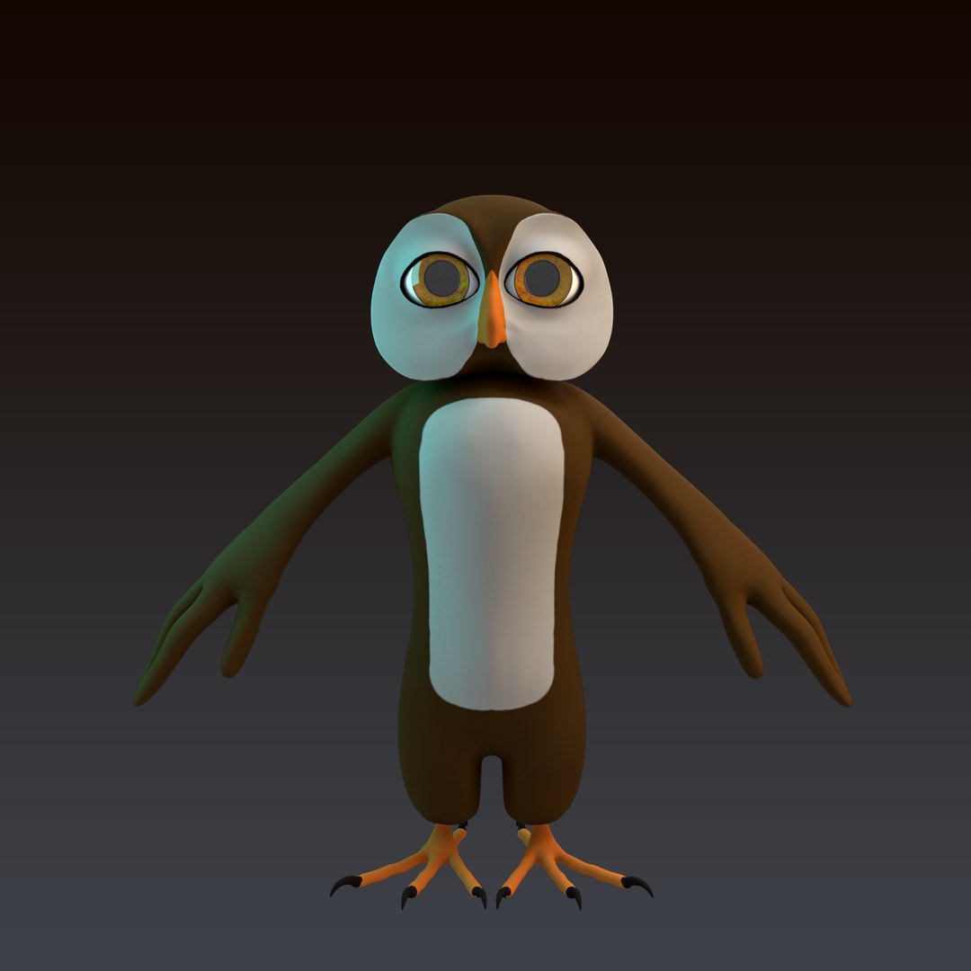 3D Stylized Owl NoRig - TurboSquid 2012666