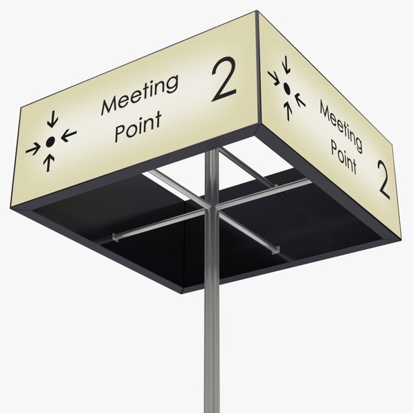 3D model meeting point sign - TurboSquid 1406278