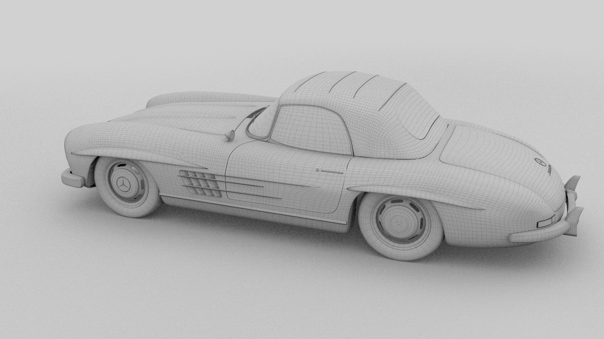 mercedes 300sl roadster hdri 3d model