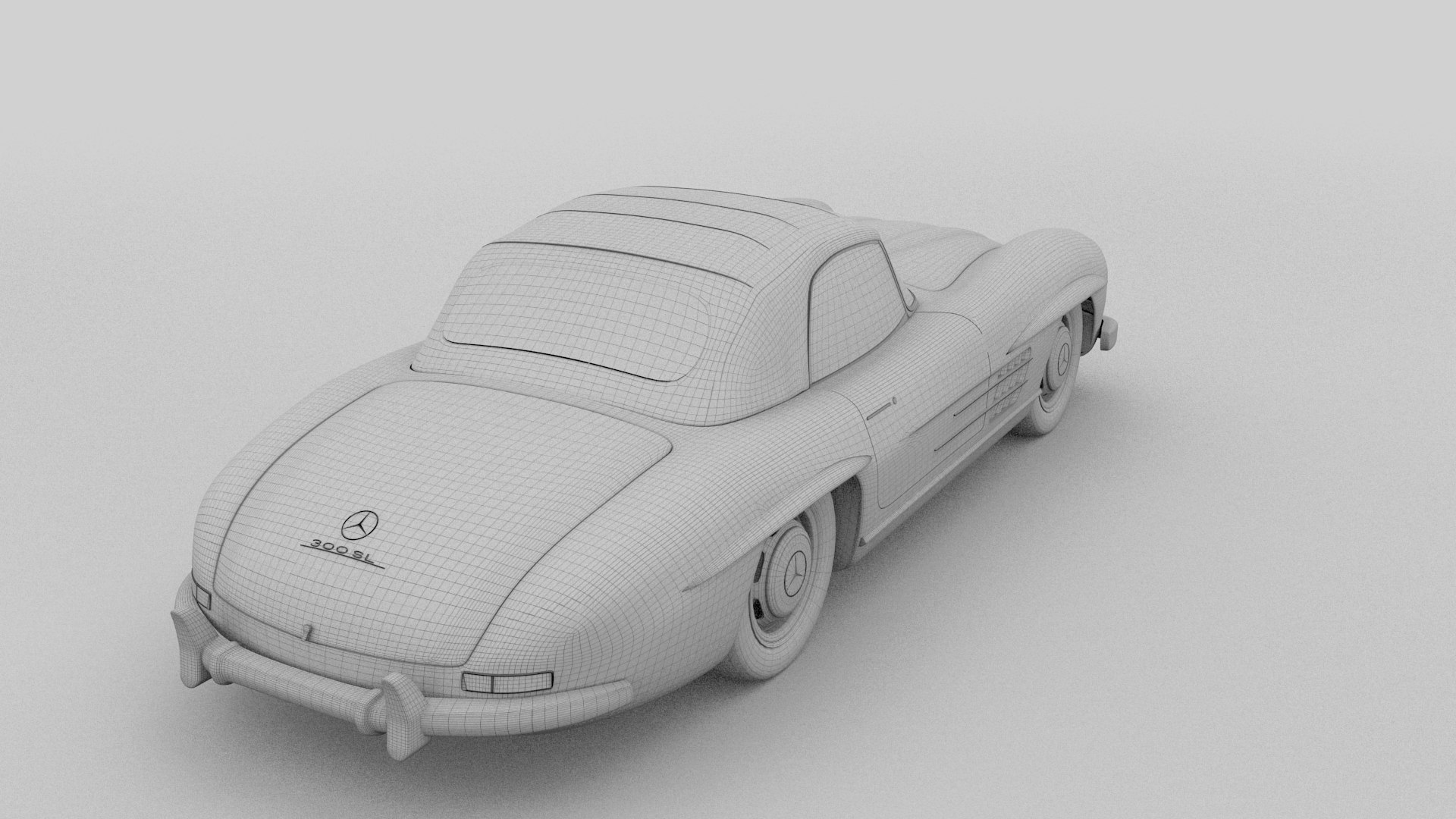 mercedes 300sl roadster hdri 3d model