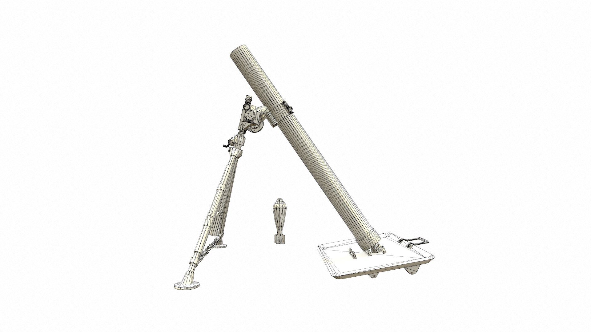 Free 3D Ww1 Mortar Model - TurboSquid 1628703