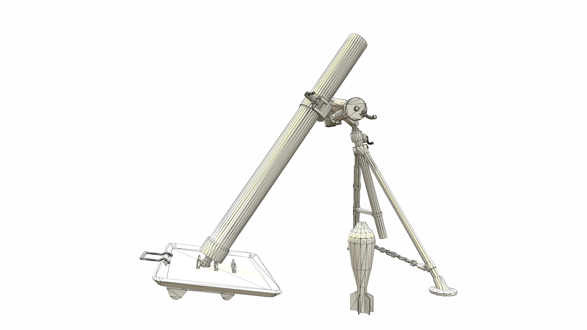 Free 3D Ww1 Mortar Model - TurboSquid 1628703