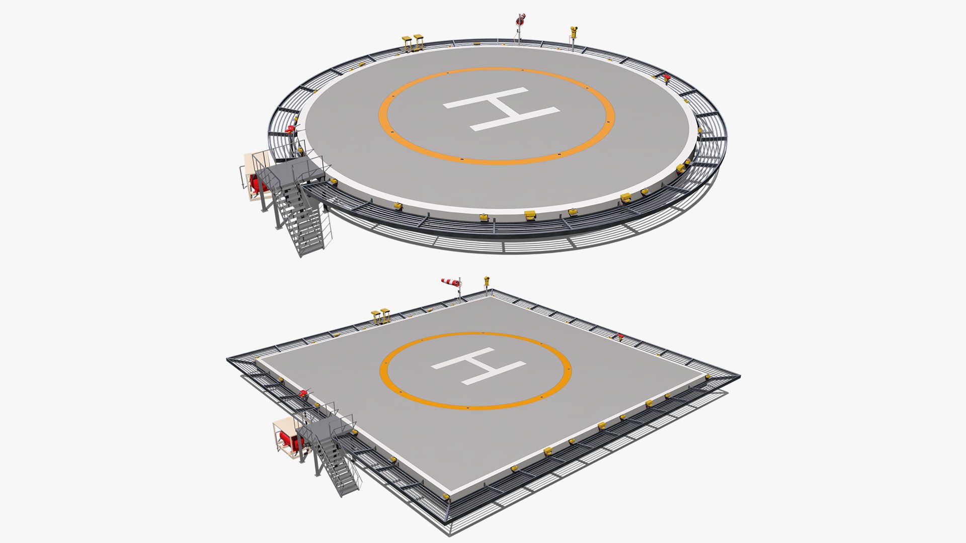 3D Heliports Collection 3 - TurboSquid 2162559