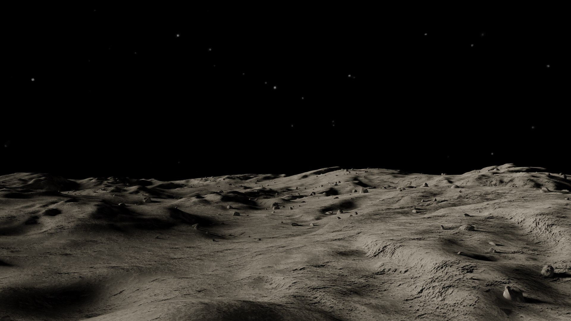 Photorealistic Moon Landscape Scene 3D Model - TurboSquid 1642221