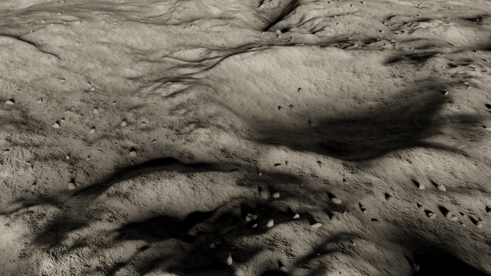 Photorealistic Moon Landscape Scene 3D Model - TurboSquid 1642221