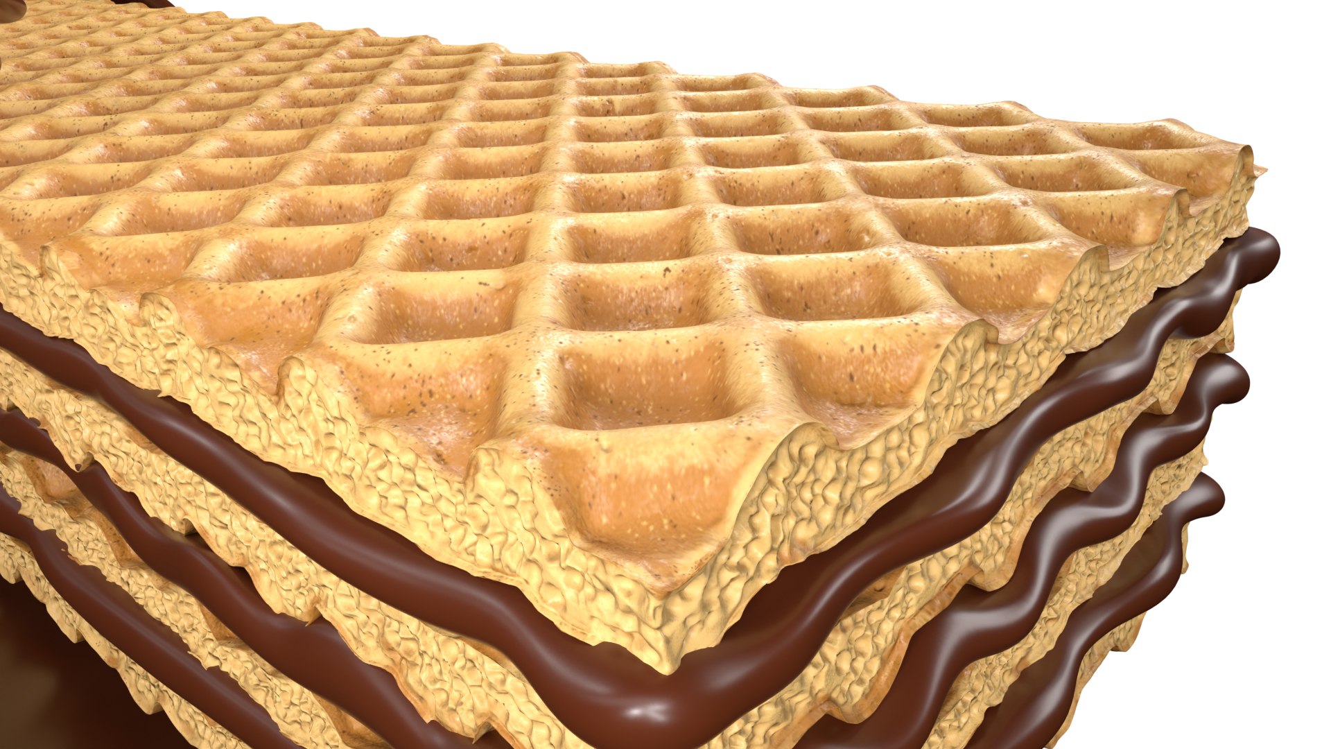 3D Wafer Chocolate Milk Splash Model - TurboSquid 2519979