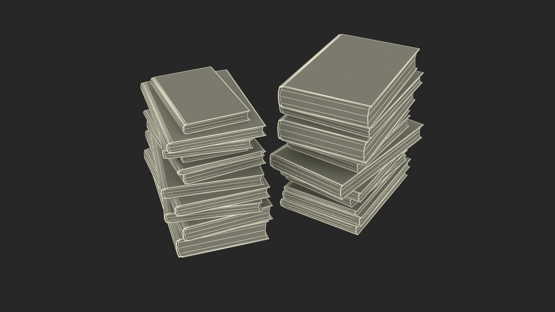 3D Horror Books Pile - TurboSquid 2284569