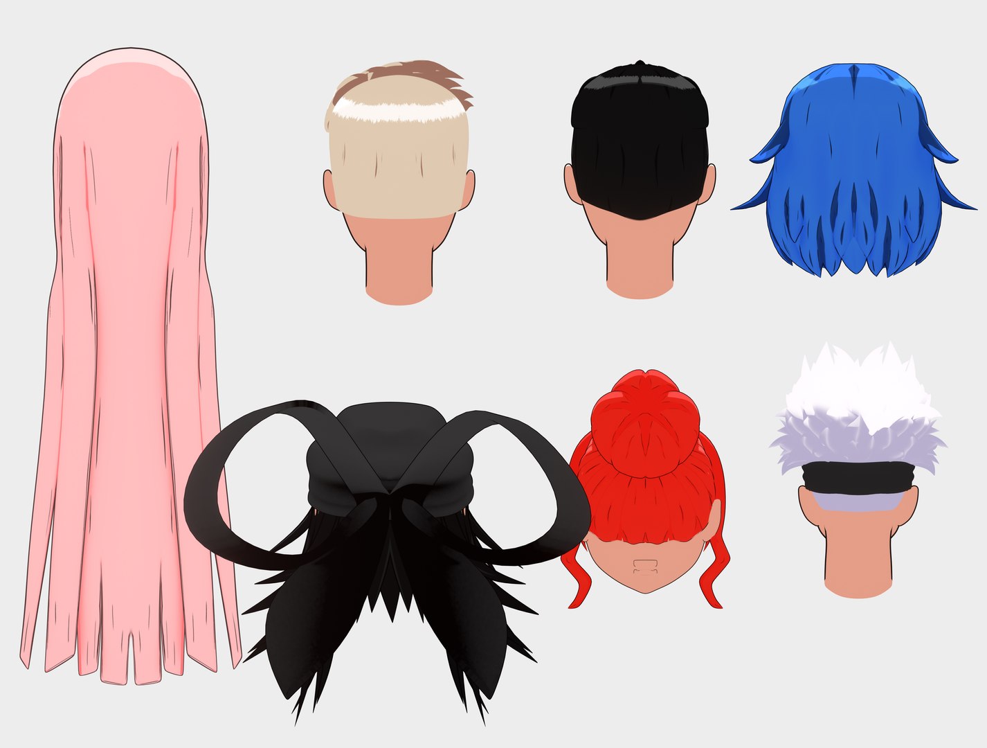 Anime hair 3D - TurboSquid 1651655
