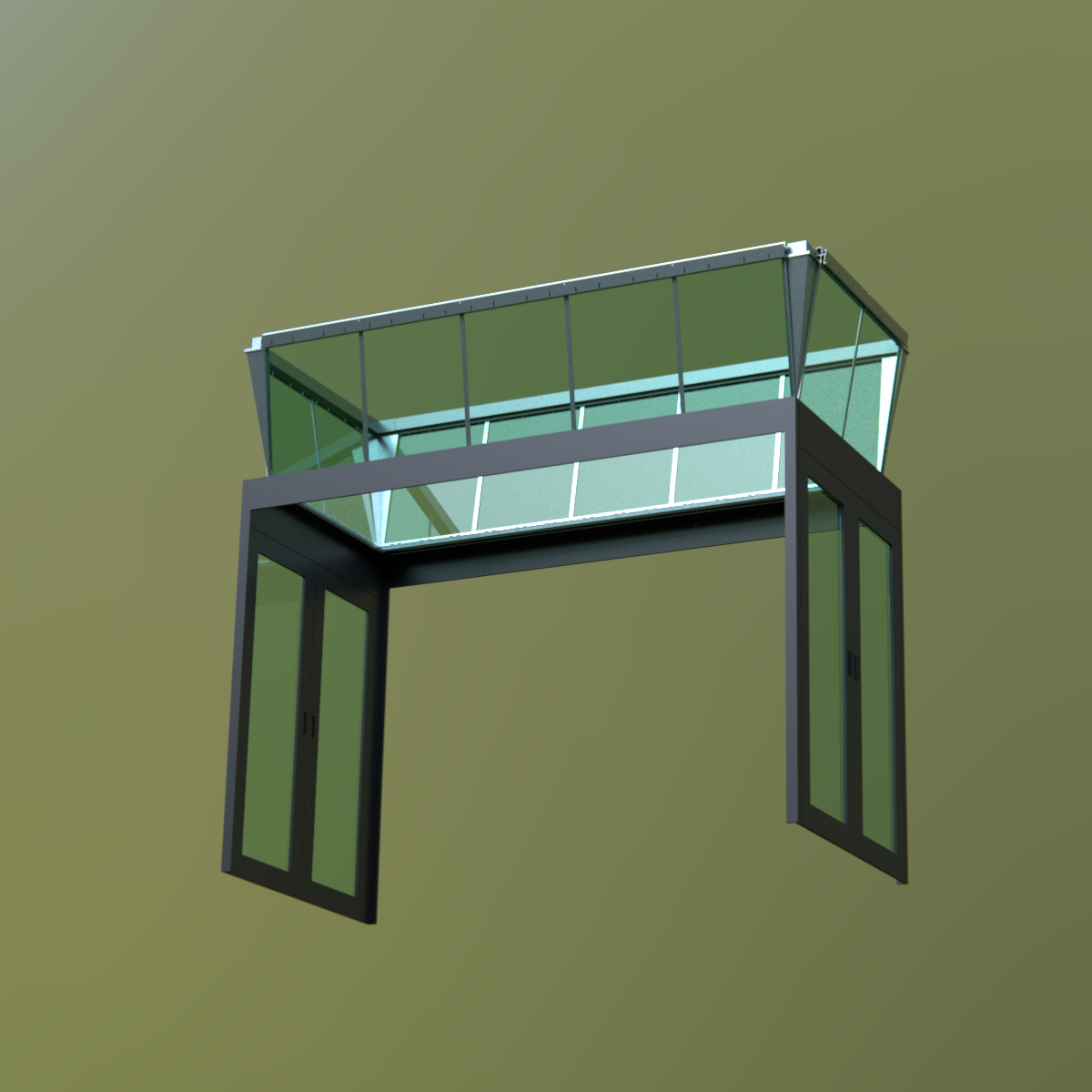 fully customizable data center 3d obj