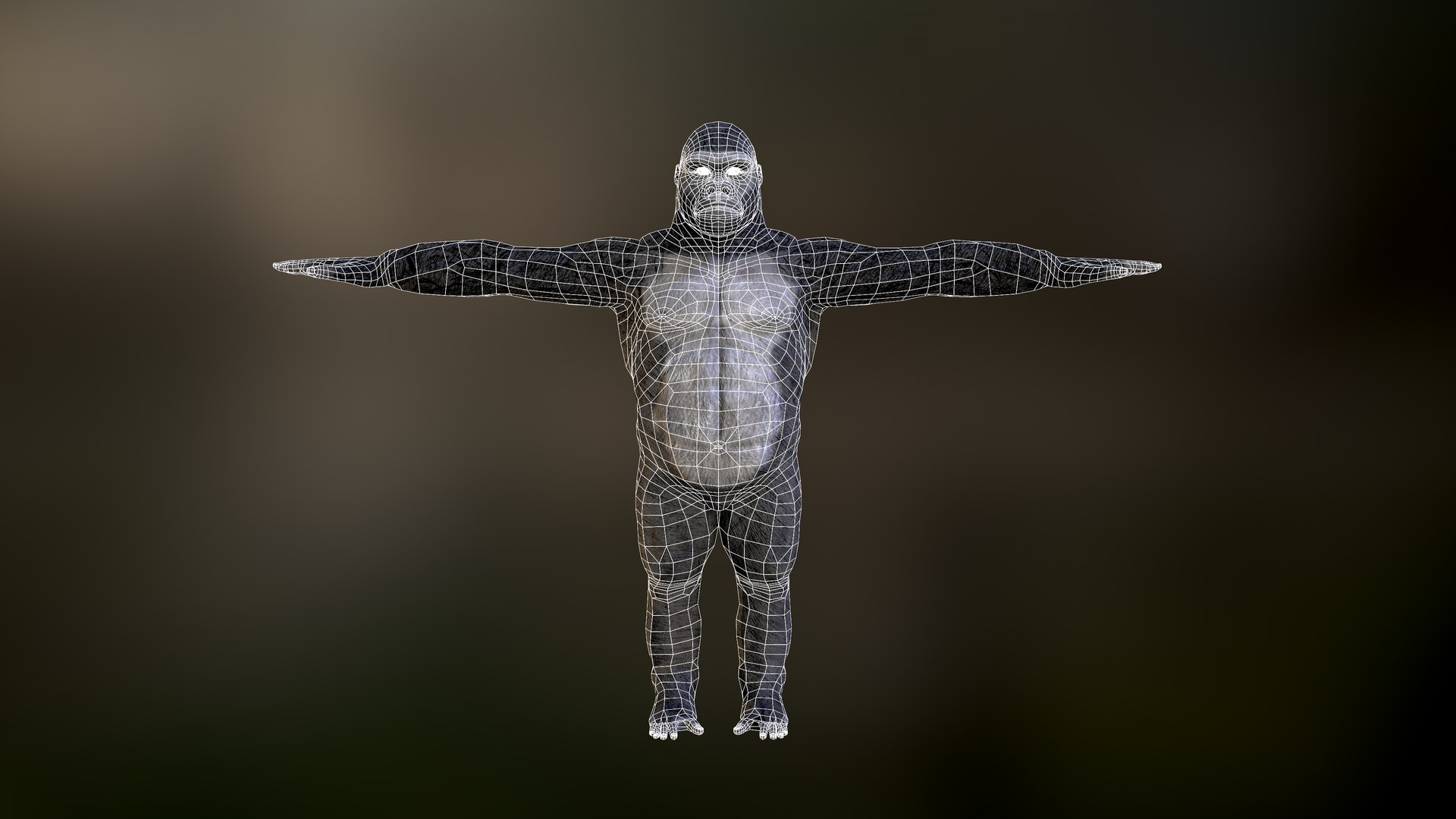 3D Model Gorilla Game Ready With Pbr Textures Low-poly - TurboSquid 1713995