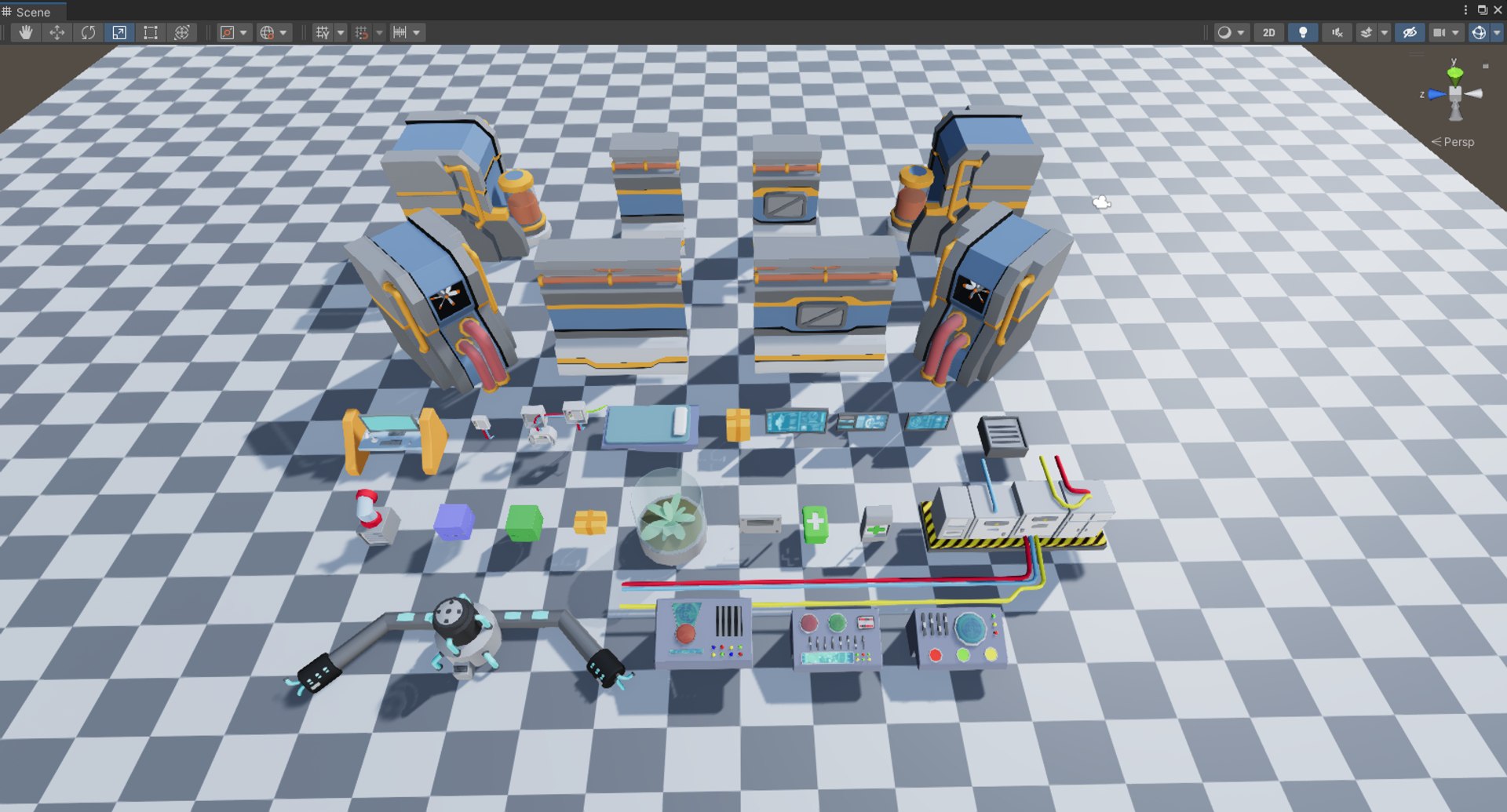 Low Poly Sci-Fi Station Pack 3D Model - TurboSquid 1968688