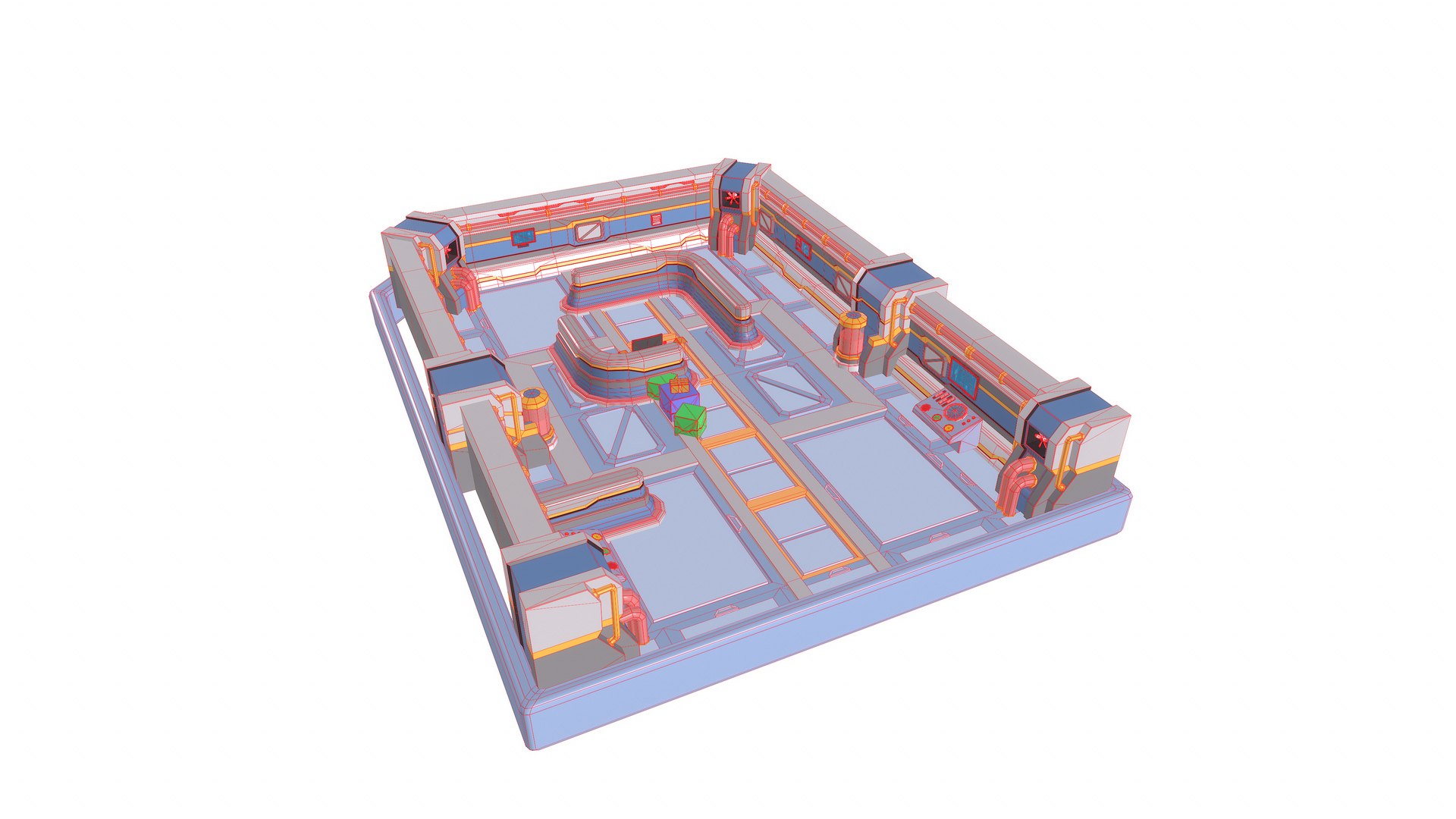 Low Poly Sci-Fi Station Pack 3D Model - TurboSquid 1968688