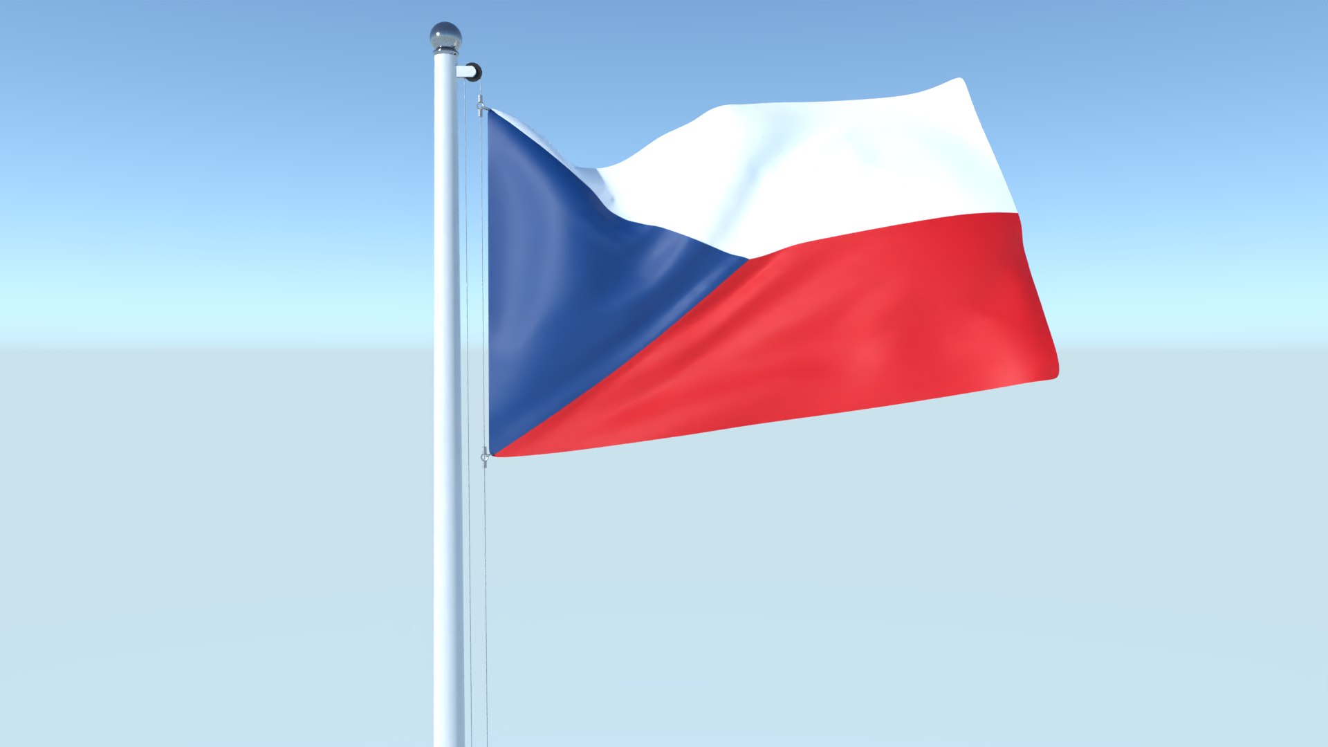 3D Animated Flag Of Czech Republic Model - TurboSquid 1736600