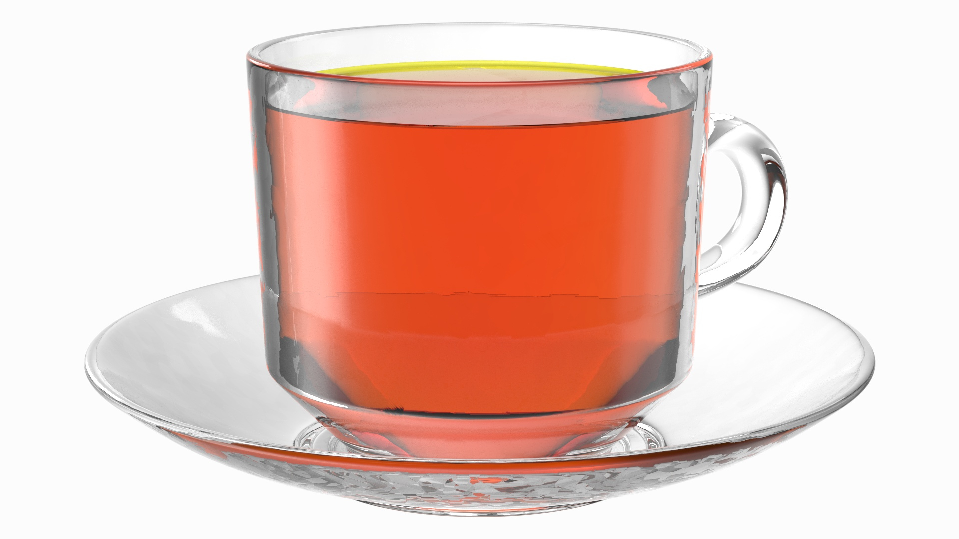 3D Large Cup With Saucer Full Of Tea Model - TurboSquid 2084324