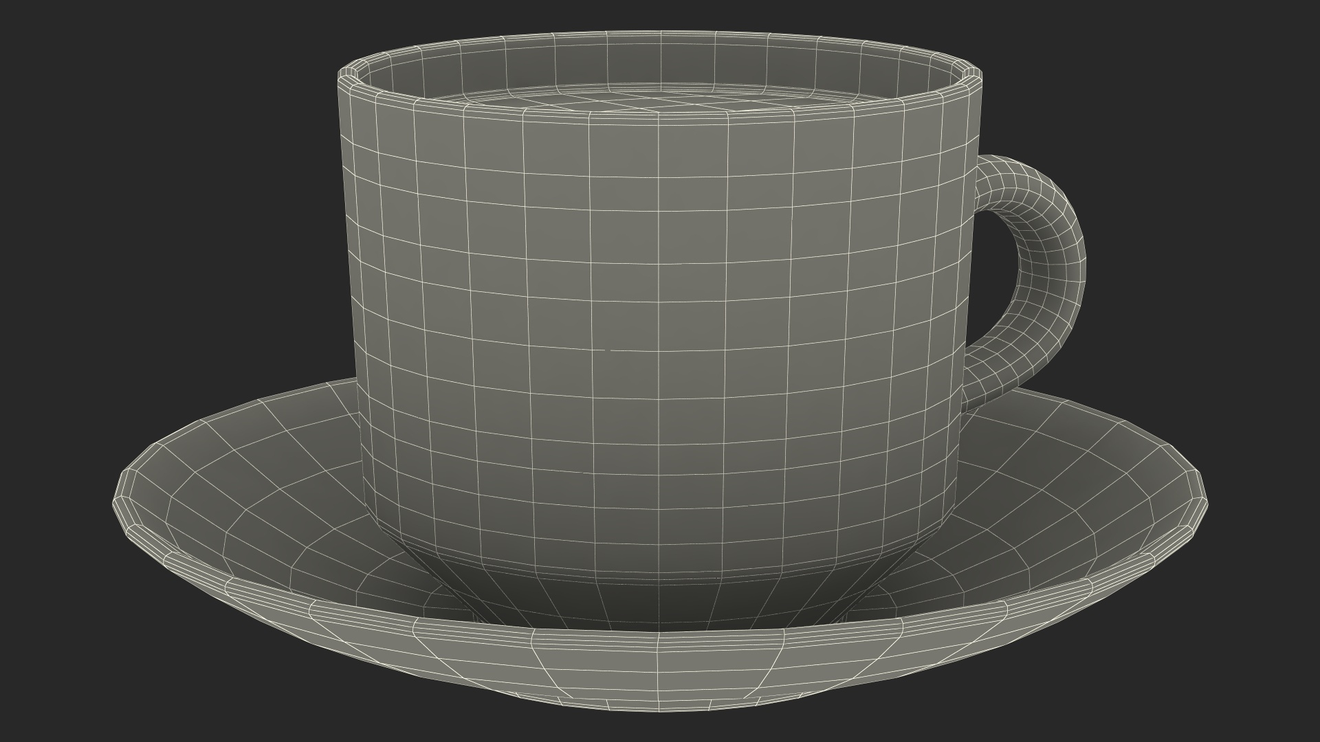 3D Large Cup With Saucer Full Of Tea Model - TurboSquid 2084324