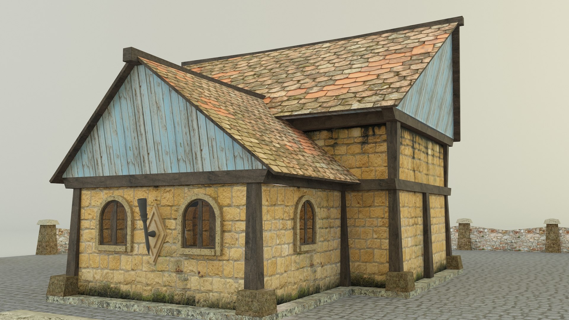 Medieval House Model 3D Model - TurboSquid 2255855