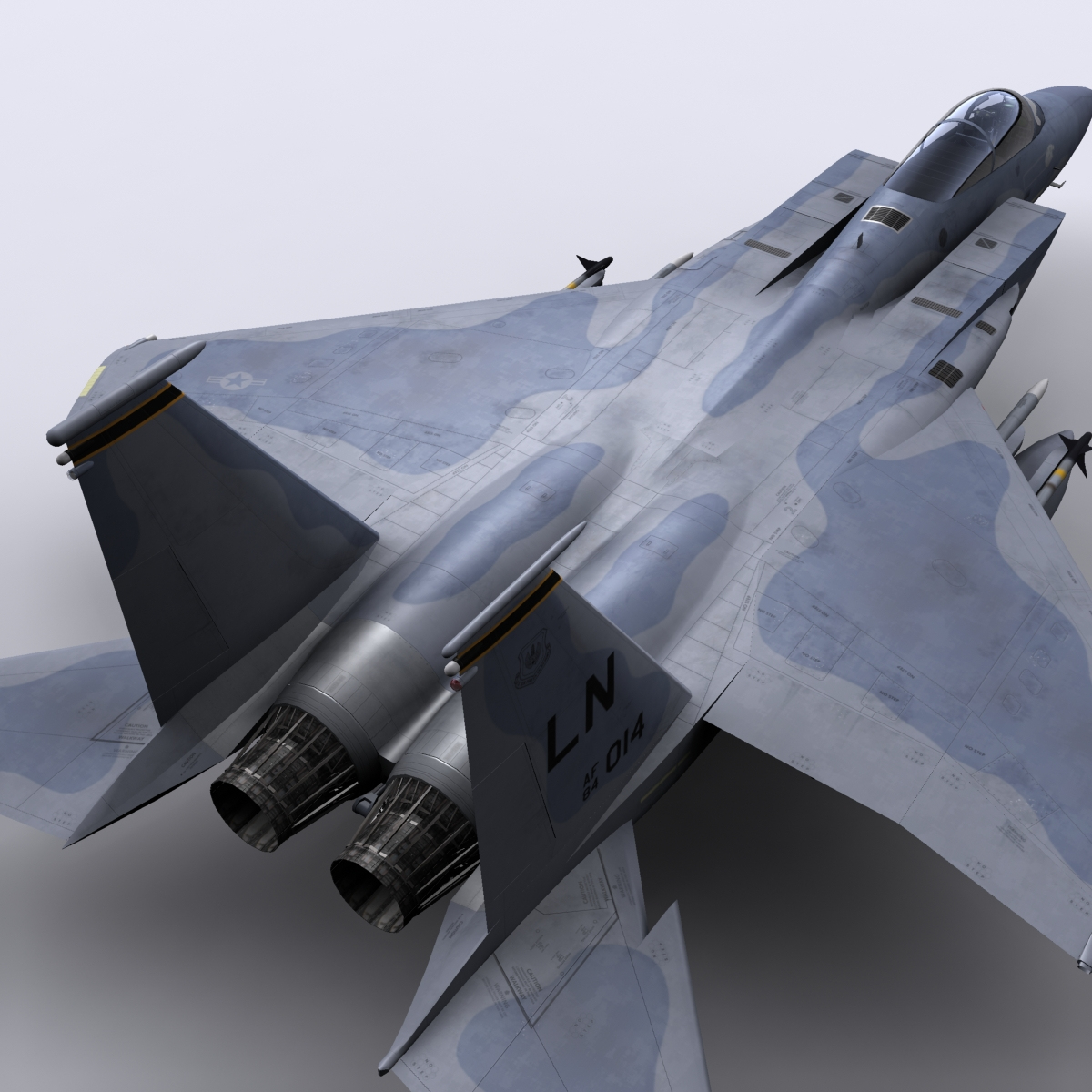 f-15 eagle fighter f-15c 3d model