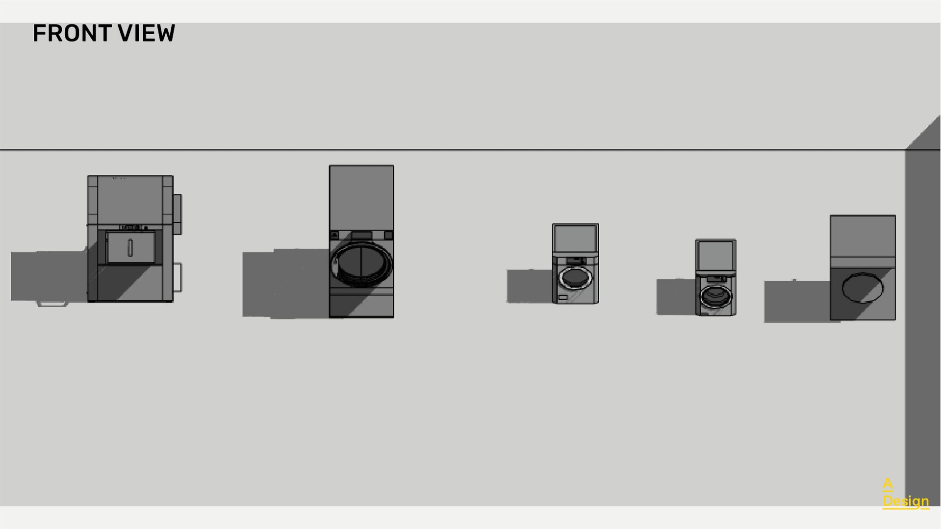 Washing Machines - Pack Of Revit Families 3D - TurboSquid 2017245