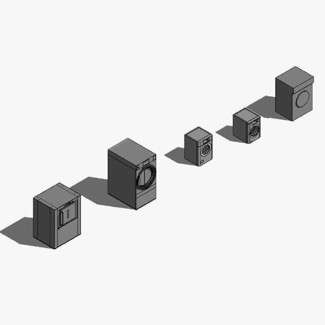 Washing Machines - Pack Of Revit Families 3D - TurboSquid 2017245