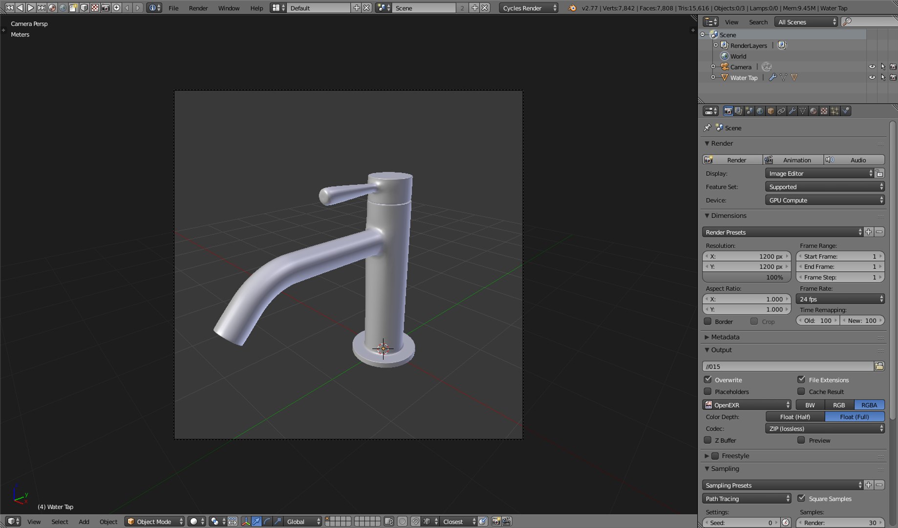 Water Tap 2 3d Obj