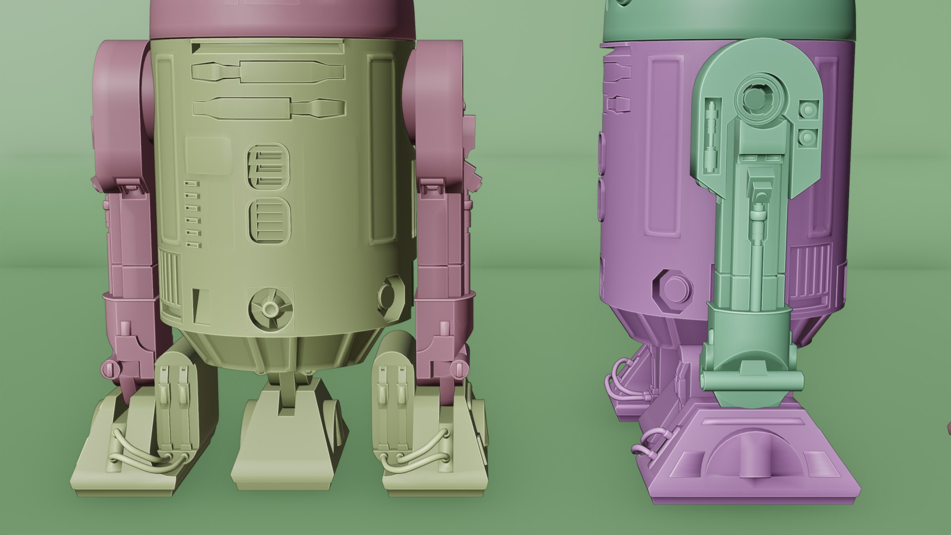 3D Low Poly R2-D2 -Rigged And Textured Low-poly - TurboSquid 2144739