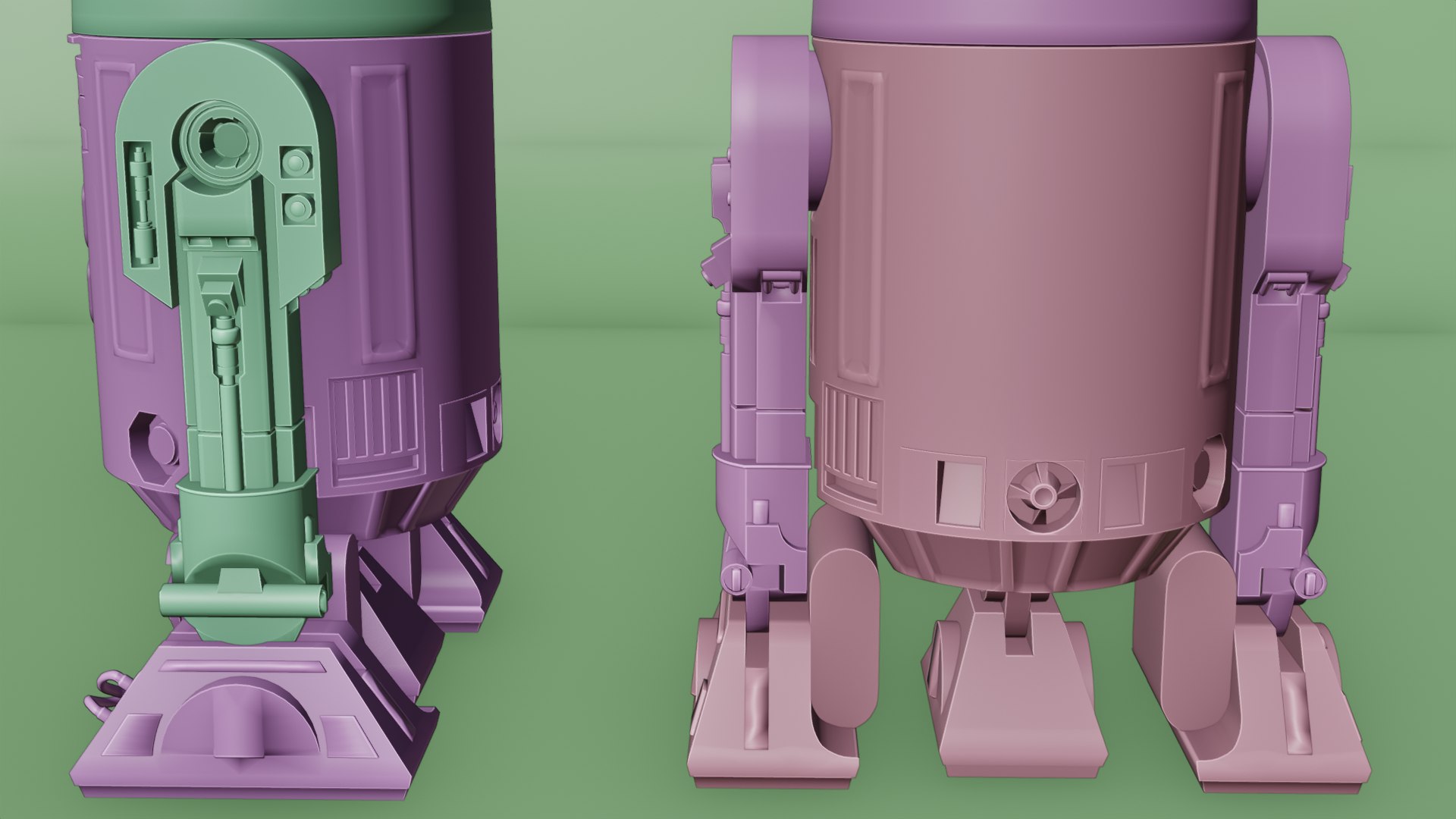 3D Low Poly R2-D2 -Rigged And Textured Low-poly - TurboSquid 2144739