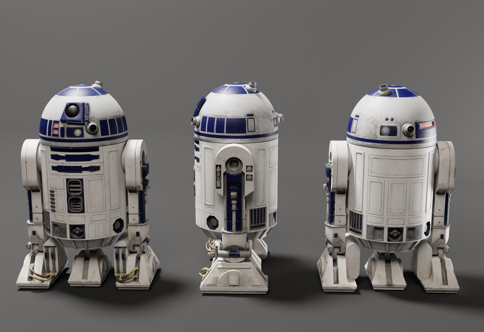 3D Low Poly R2-D2 -Rigged And Textured Low-poly - TurboSquid 2144739