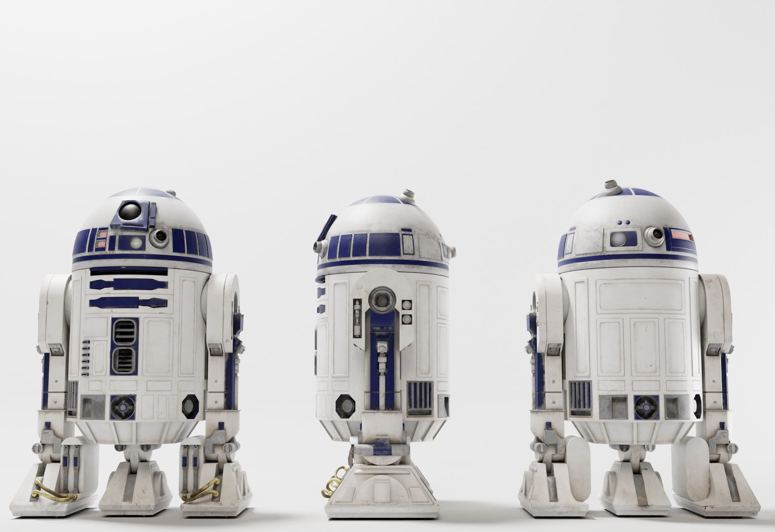 3D Low Poly R2-D2 -Rigged And Textured Low-poly - TurboSquid 2144739