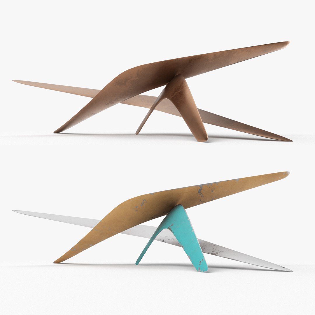 3D Modern Abstract Boomerang Sculpture - TurboSquid 2284316