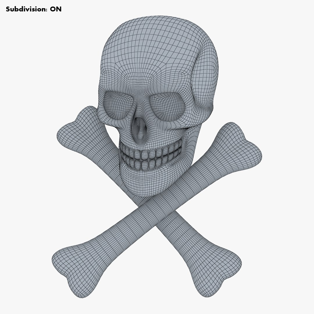 Skeleton Head Drawing 3d