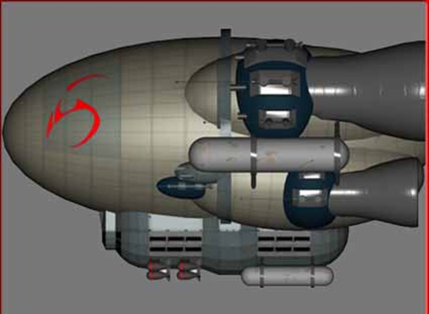 3d Model Battle Blimp
