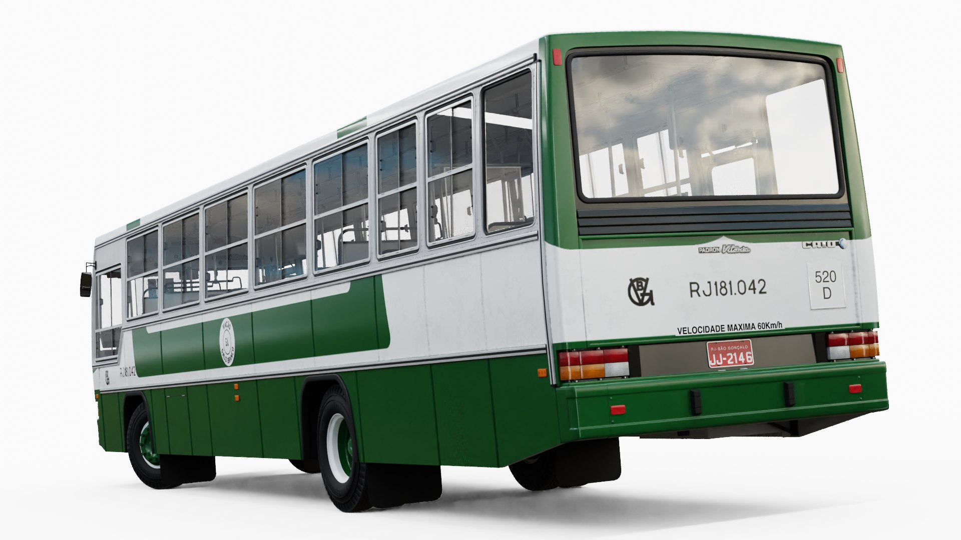 1990 Caio Padron Vitoria Galo Branco MB OF-1318 3D Model - TurboSquid ...