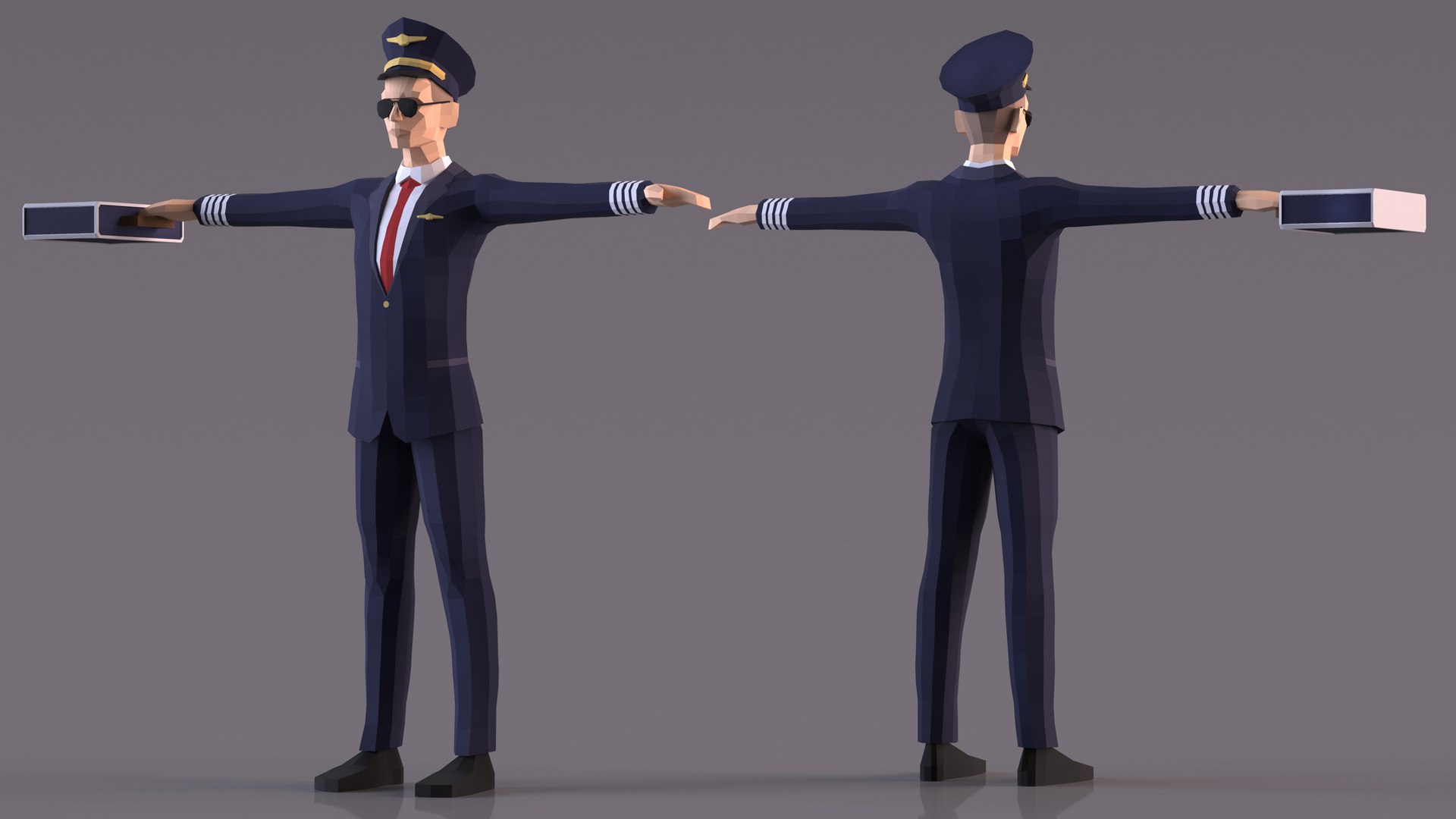 3D Pilot Low Poly Rigged Model - TurboSquid 2191971