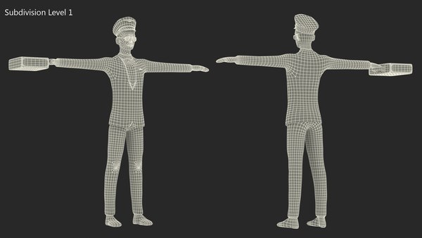 modelo 3d Piloto Low Poly Rigged - TurboSquid 2191971
