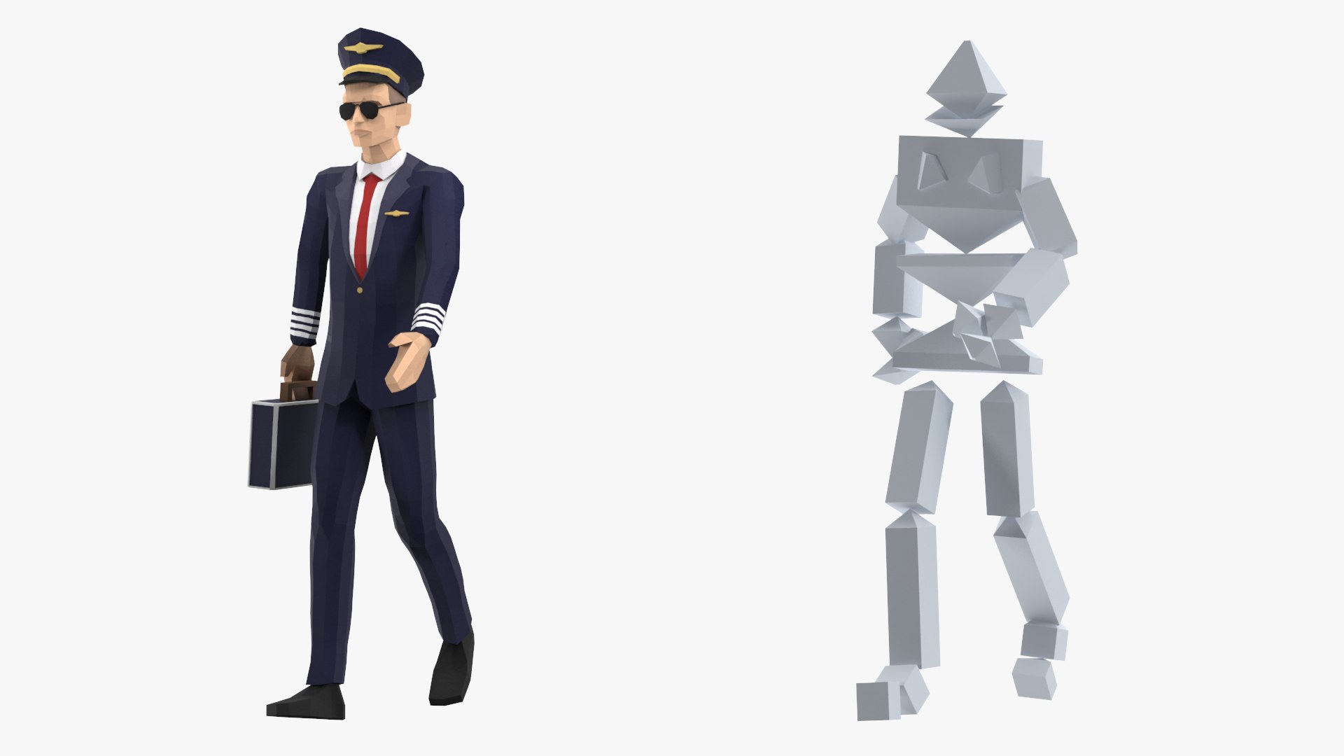 3D Pilot Low Poly Rigged Model - TurboSquid 2191971
